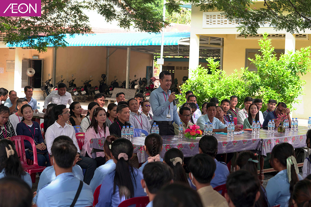AEON Cambodia Co., Ltd. Visit to School Building and Tree Planting at ...